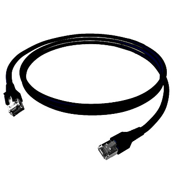 Patch kabl RJ45, Cat.6a 10Gb, S/FTP, LS0H, crni, 0,5m