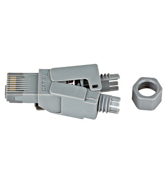 Konektor RJ45 Cat.6a,UTP,za inst.kabl,AWG26-23,ravan
AWG 26/7 - 23/7, AWG 26/1 - 23/1