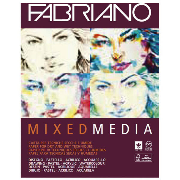 Blok Mixed Media 21X29,7cm 40L 250g Fabriano