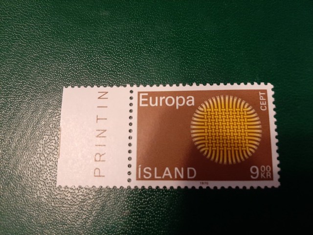 Evropa cept Island 1970 raspar cisto