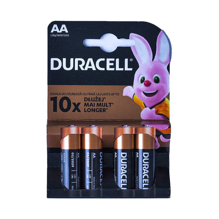Duracell baterija longer lasting power AA/4
