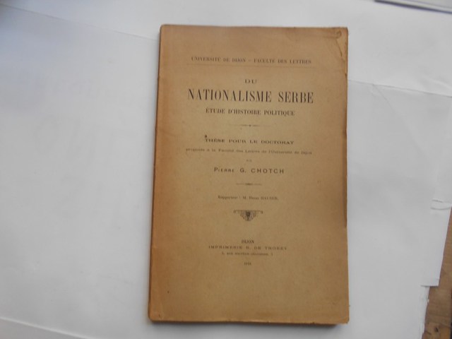 Du nationalisme serbe, Pierre Chothc, Pero Šoć