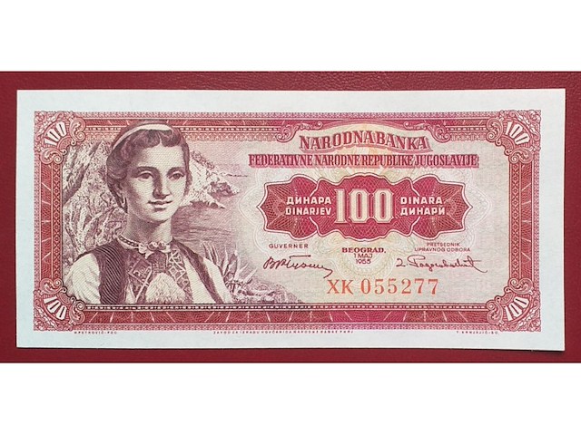 100 DINARA 1955 UNC