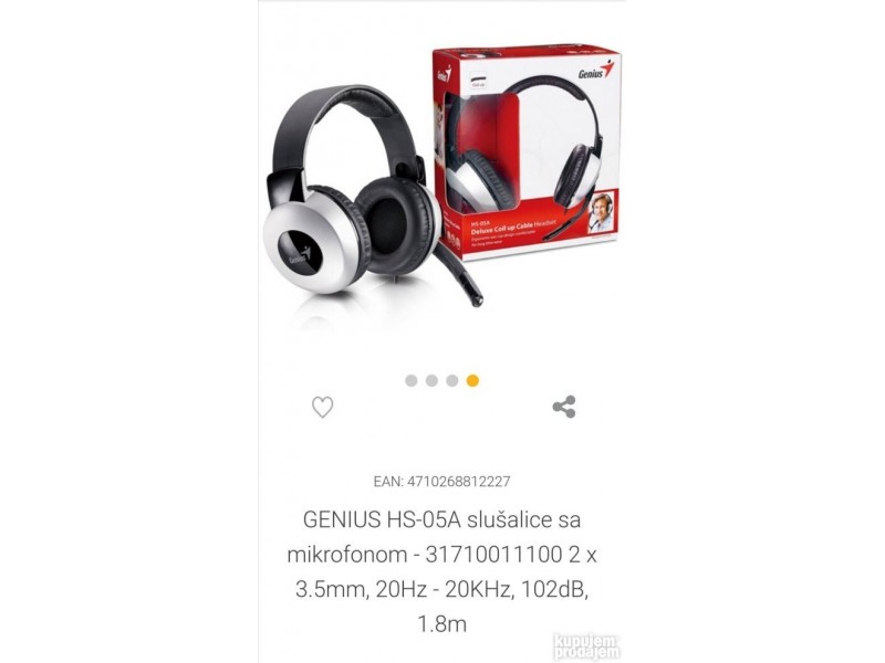 Slusalice GENIUS HS-05A- Novo