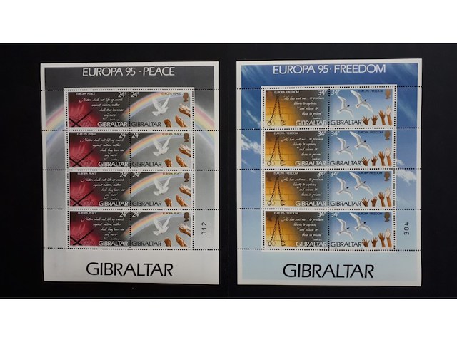 Europa CEPT - Gibraltar 1995. 2xtab-kompl. **