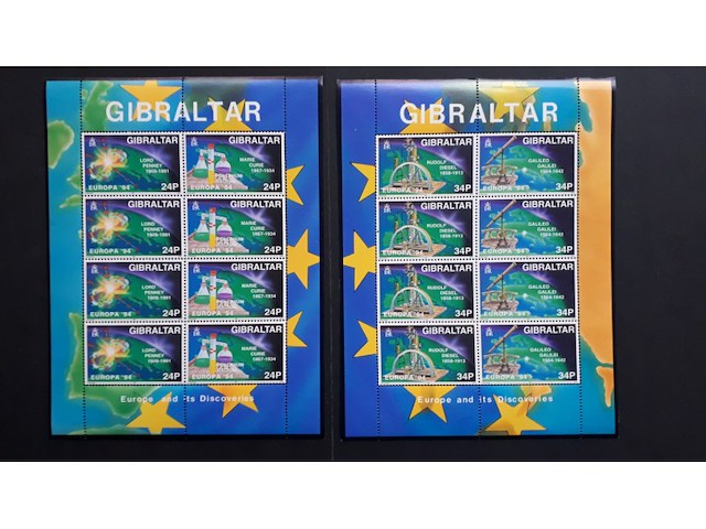 Europa CEPT - Gibraltar 1994. 2xtab-kompl. **