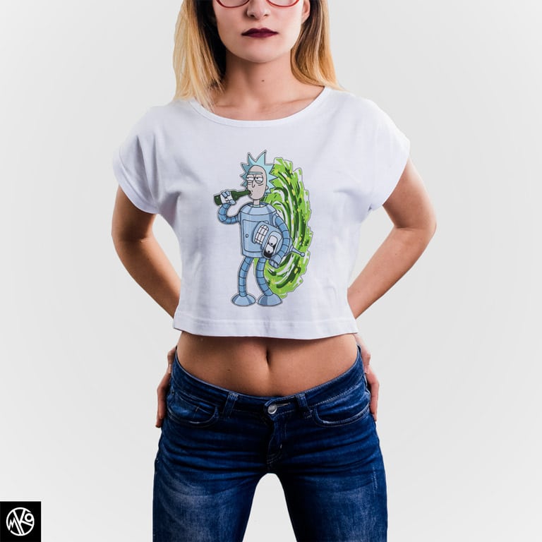 Rick Robot crop top majica