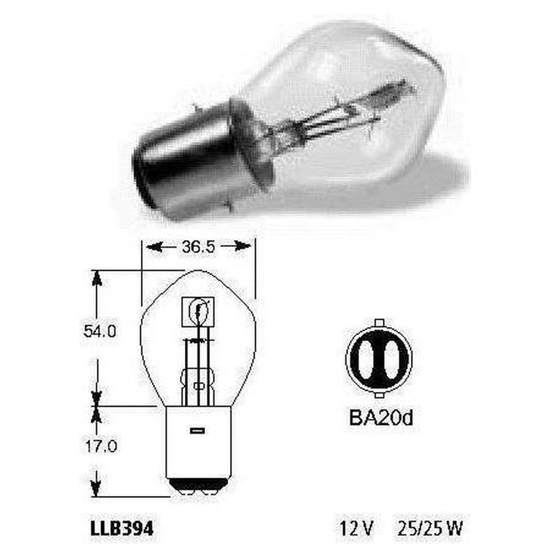 Sijalica moto 12V 25/25W LUCAS