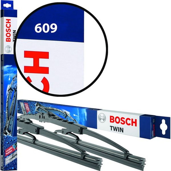 Metlica brisača klasična sa prskalicom set 60/60cm BOSCH Twin 609