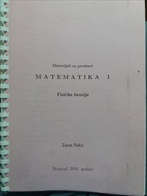 Matematika 1 - Fizička hemija - skripta