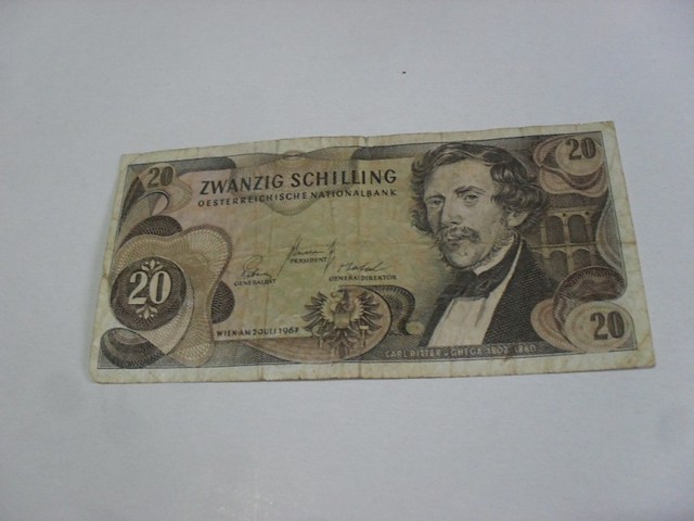 20 SCHILLING (1967) - AUSTRIJA