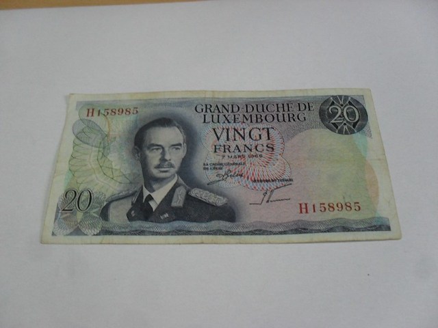 20 FRANCS (1966) - LUXEMBOURG