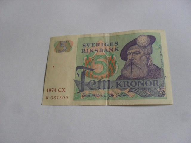 5 KRONOR (1974) - ŠVEDSKA