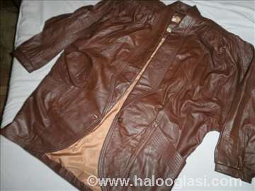 Braon zenska kožna jakna