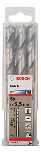 Burgija za metal HSS-G, DIN 338 Bosch 2608595082, 12,5 x 101 x 151 mm, 1 komad