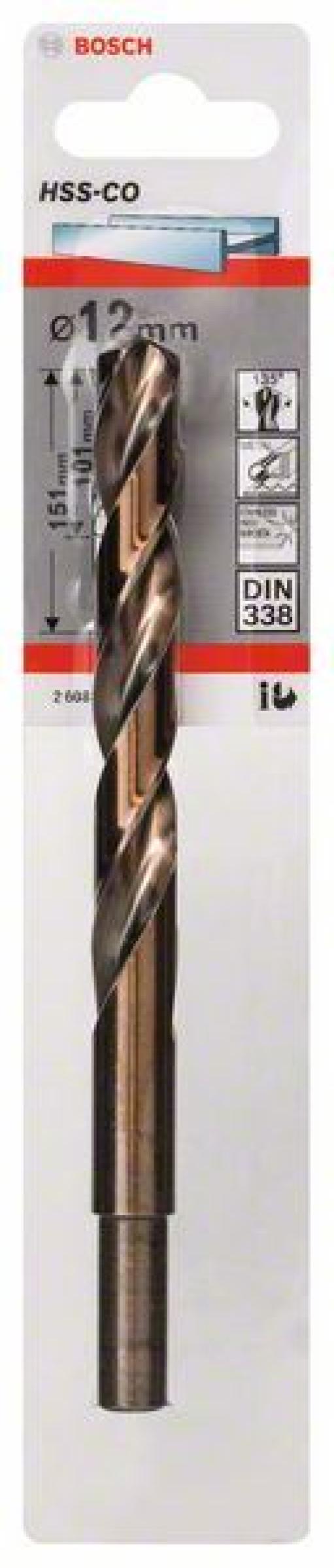 Burgija za metal HSS-Co, DIN 338 Bosch 2608585869, 12 x 101 x 151 mm