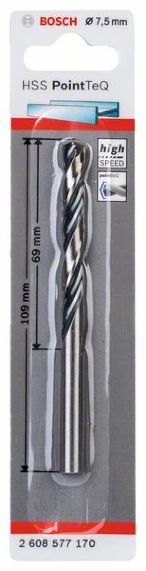 HSS spiralna burgija PointTeQ 7,5 mm Bosch 2608577170