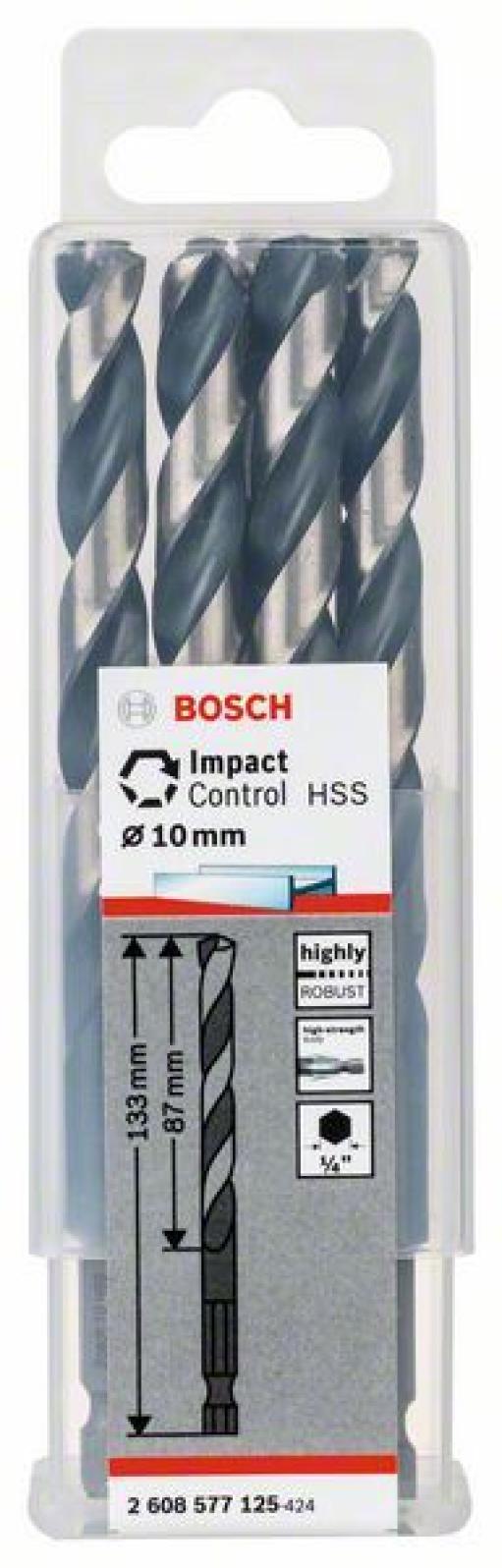 HSS spiralna burgija sa šestostranim prihvatom 10,0mm (5 komada) Bosch 2608577125, 10 x 87 x 133 mm