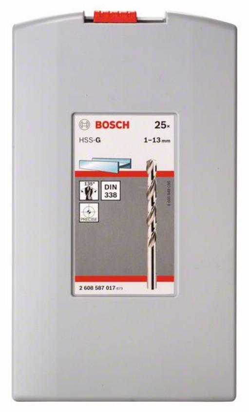 25-delni ProBox set burgija za metal HSS-G, DIN 338, 135° Bosch 2608587017, 1-13 mm