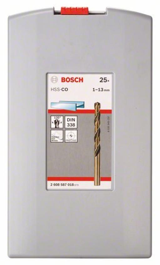 25-delni ProBox set burgija za metal HSS-Co, DIN 338 (Cobalt legura) Bosch 2608587018, 1-13 mm