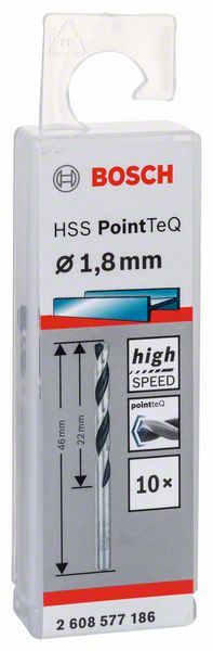 HSS spiralna burgija PointTeQ 1,8 mm Bosch 2608577186