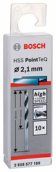 HSS spiralna burgija PointTeQ 2,1 mm Bosch 2608577189
