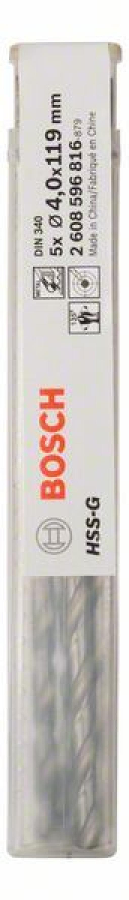 Burgija za metal HSS-G, DIN 340 Bosch 2608596816, 4 x 78 x 119 mm