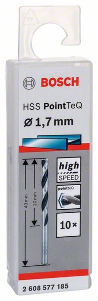 HSS spiralna burgija PointTeQ 1,7 mm Bosch 2608577185