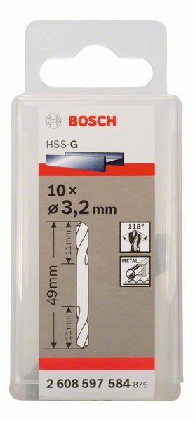 Dvostrana burgija Bosch 2608597584, 3,2 x 11 x 49 mm