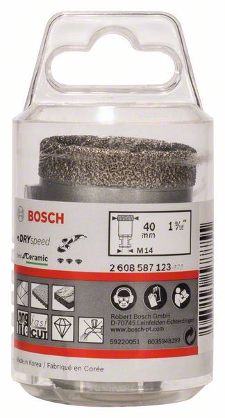 Dijamantska burgija za suvo bušenje Dry Speed Best for Ceramic Bosch 2608587123, 40 x 35 mm