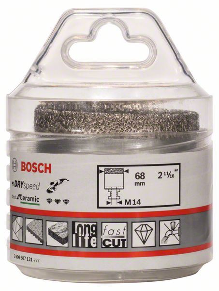 Dijamantska burgija za suvo bušenje Dry Speed Best for Ceramic Bosch 2608587131, 68 x 35 mm