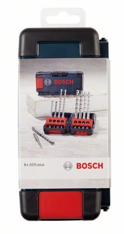 8-delni set hamer burgija SDS plus-3, Tough Box Bosch 2607019902, 6 x 110 (2x); 6 x 160 (2x); 8 x 160 (2x); 10 x 160 (2x) mm