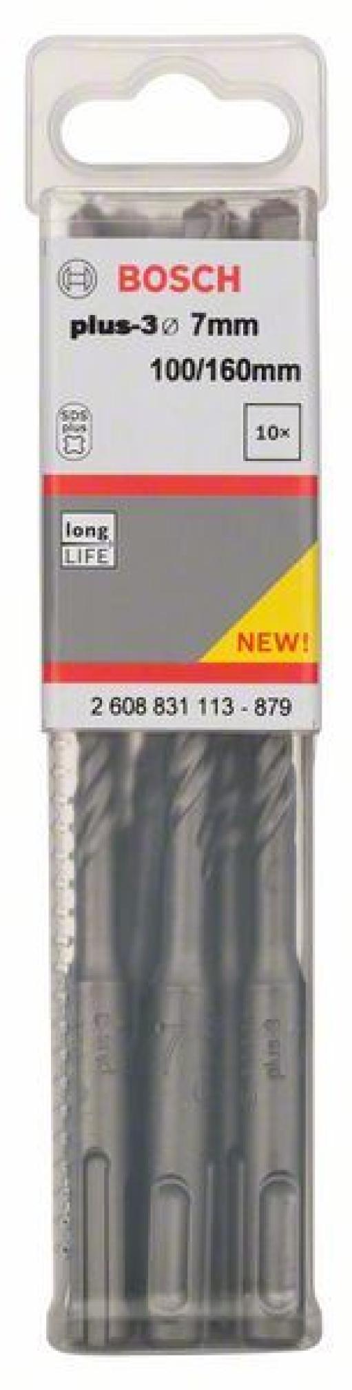 Hamer burgija SDS plus-3 Bosch 2608831113, 7 x 100 x 160 mm