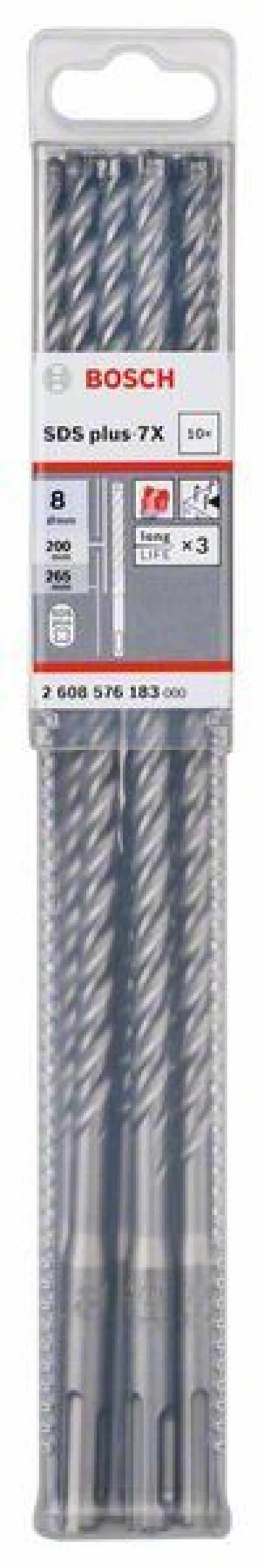 Hamer burgija SDS plus-7X Bosch 2608576183, 8 x 200 x 265 mm, 1 komad