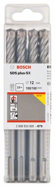 Hamer burgija SDS plus-5X Bosch 2608833905, 12 x 100 x 160 mm, 1 komad