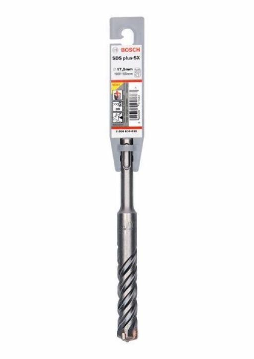 Hamer burgija SDS plus-5X Bosch 2608836630, 17.5 x 100 x 160 mm