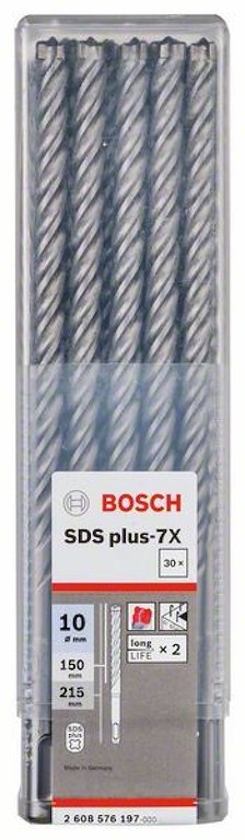 Hamer burgija SDS plus-7X Bosch 2608576197, 10 x 150 x 215 mm, 1 komad