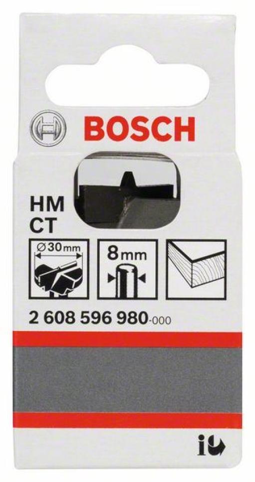 Čeona glodala za klap šarke, tvrdi metal Bosch 2608596980, 30 x 56 mm, d 8 mm