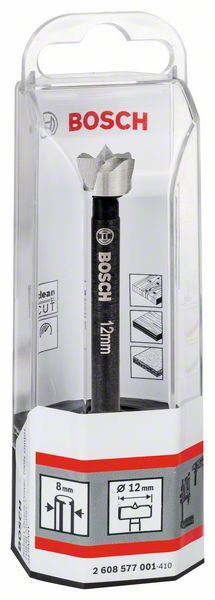 Čeona burgija za klap šarke 12 mm Bosch 2608577001, 12 x 90 mm, d 8 mm, sa zubima