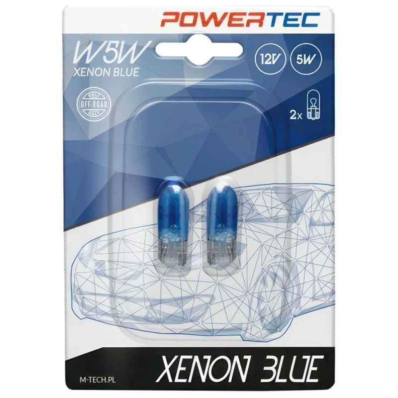 Sijalica W5W ubodna M-TECH PowerTec Xenon blue - 2 kom.