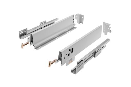 GTV ModernBox® Push to open L-500 komplet - niski, sivi, PB-D-P2O500A