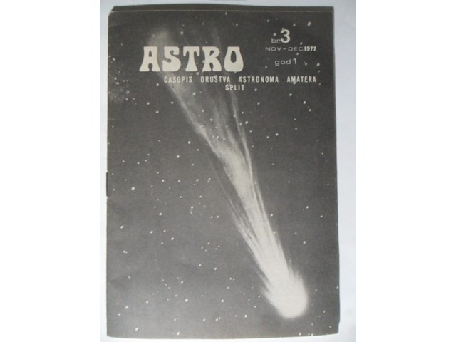 ASTRO  Časopis br. 3 nov-dec 1977.