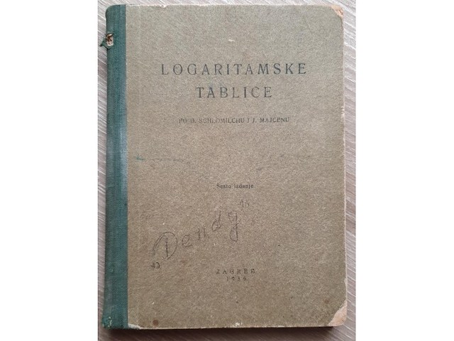 Logaritamske tablice Školska knjiga Zagreb 1956