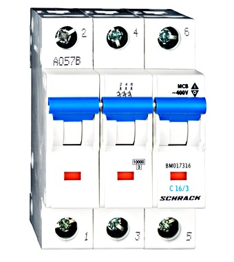 Aut. osigurač 16A/C/3 pol 10KA IEC/EN 60 898 15KA IEC 947-2
Serija BMS0, Standard proizvoda EN 60898,EN 60947-2