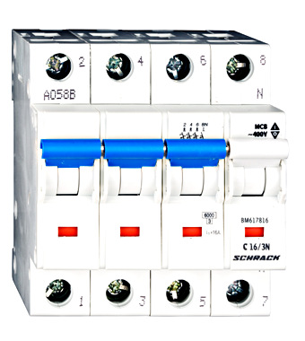 Aut. osig. 16A/C/3 pol+N 6KA IEC/EN 60 898 10KA IEC 947-2
Serija BMS6, Standard proizvoda EN 60898