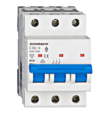 Zaštitni prekidač AMPARO 6kA, C 50A, 3-polni
Tip AM6, Standard proizvoda EN 60898-1,IEC 60898-1