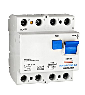 FI zašt. sklop.4-p,40A,30mA, 10kA, selekt.,frekv.osetljiva
Serija BC serija, Tip A (osetljiv na pulsne struje), Izvedba/tip U ( neosetljiv na frekven. regulatore), Standard proizvoda EN 61008