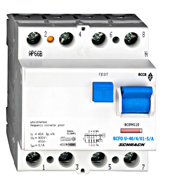 FI zašt. sklop.4-p,40A,100mA, 10kA, selekt.,frekv.osetljiva
Serija BC serija, Tip A (osetljiv na pulsne struje), Izvedba/tip U ( neosetljiv na frekven. regulatore), Standard proizvoda EN 61008