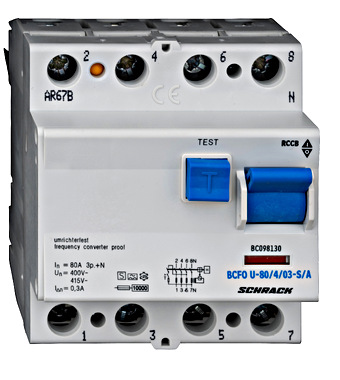 FID sklopka 80A,4P,300mA,S izvedba ,za frekventne pretvarače
Serija BC serija, Tip A (osetljiv na pulsne struje), Izvedba/tip U ( neosetljiv na frekven. regulatore), Standard proizvoda EN 61008