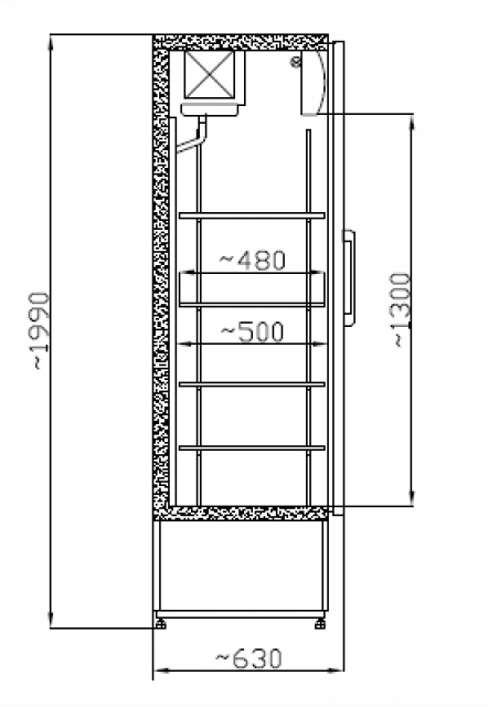 SCH 601 INOX | Frižider sa staklenim vratima